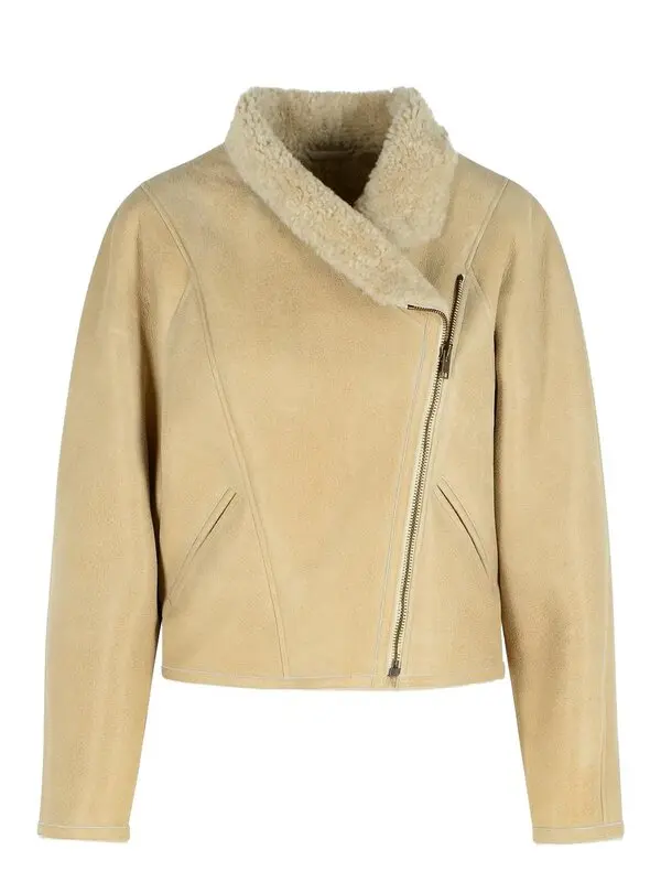 Isabel Marant Blondine Shearling Jacket - Beige