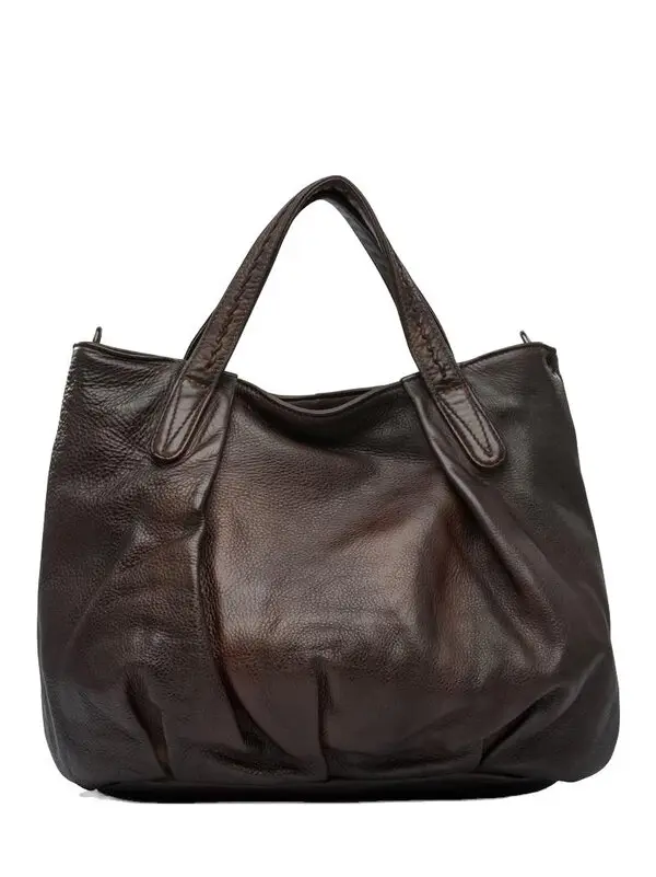 GIANCARLO NEVOLA Calf Leather Shoulder Bag - Brown