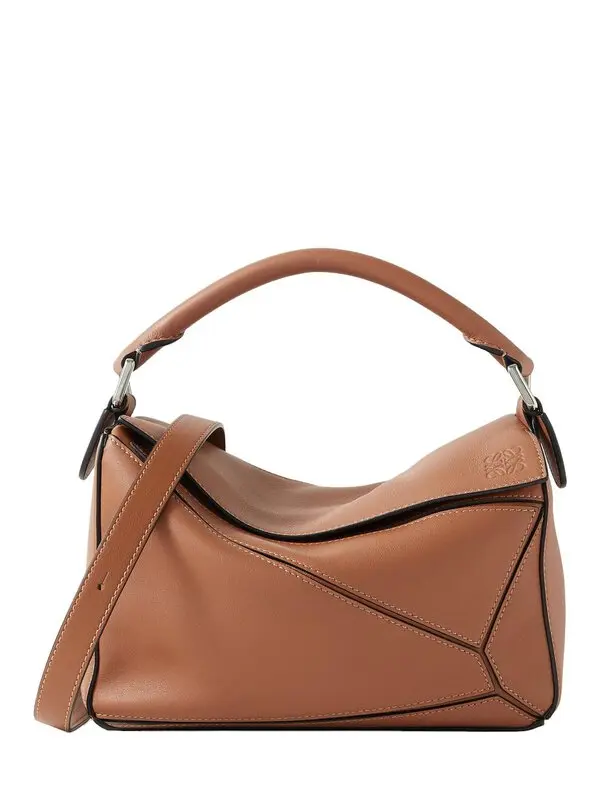 Loewe Puzzle Small Textured-leather Shoulder Bag - Brown