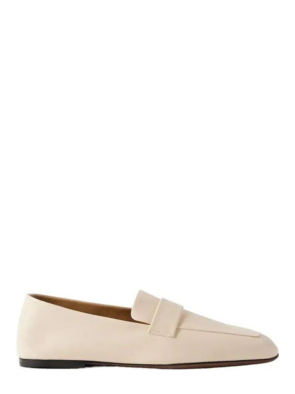 THE ROW Leather Loafers - Cream