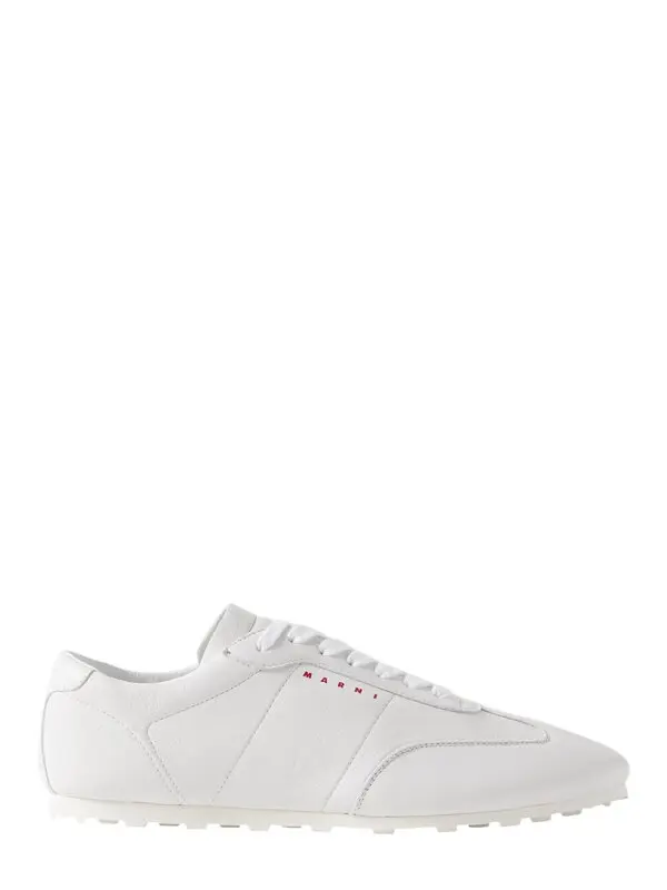 Marni Leather Low Top Sneakers - White