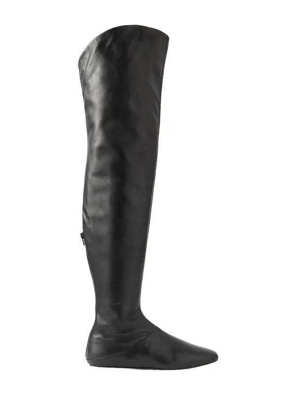 Le Monde Beryl Luna Over-the-knee Leather Boots - Black