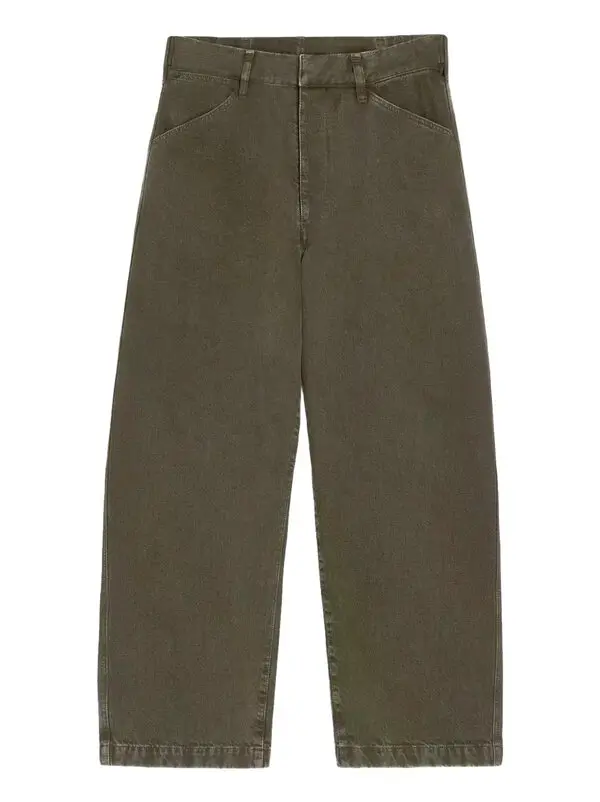 LEMAIRE Maxi Workwear Snow-wash Jeans - Green