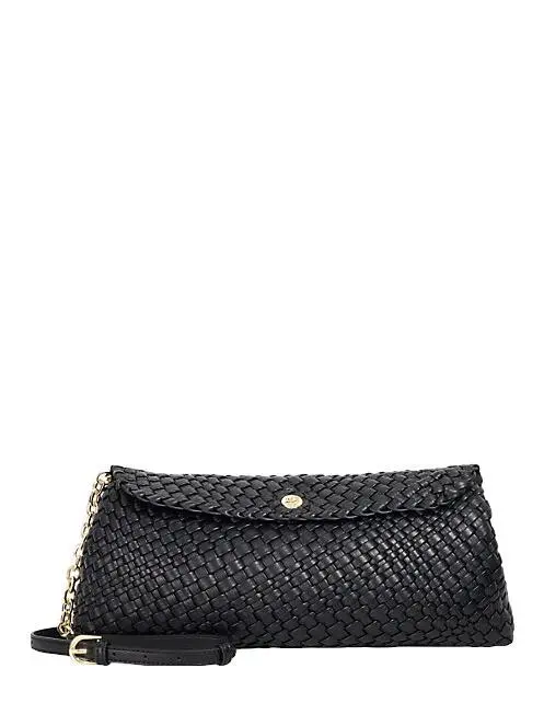 DUNE Woven Faux-leather Clutch Bag - Black Synthetic