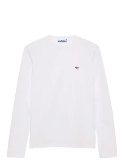 Prada Cotton Jersey Long-sleeve T-shirt - White