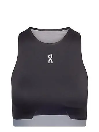 On Train 2-in-1 Crop Workout Top - Black