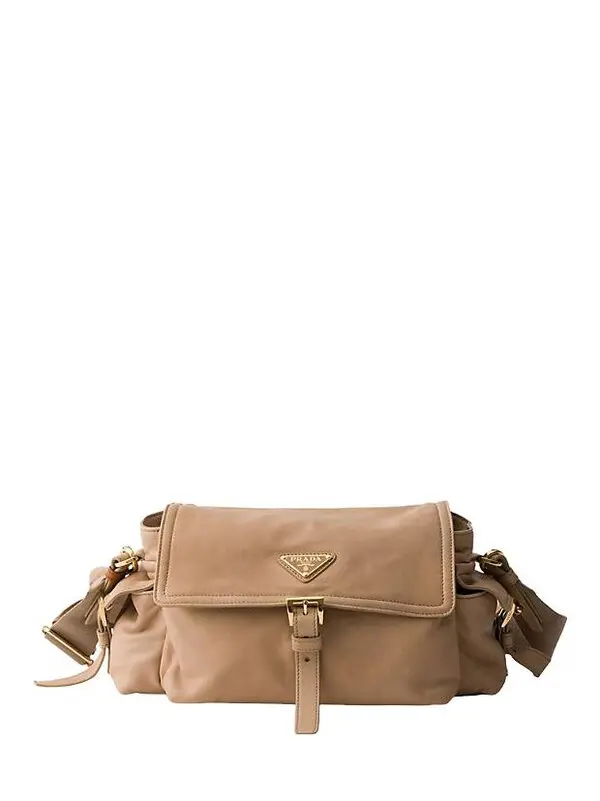 Prada Nappa Leather Shoulder Bag - Neutral