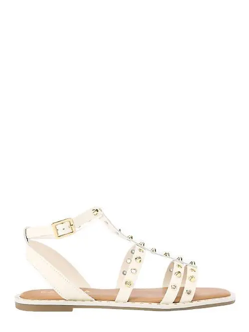 Carvela Alia Leather Gladiator Sandals - Bone