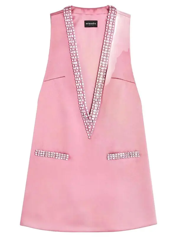 Retrofete Embellished Mini Dress - Pink