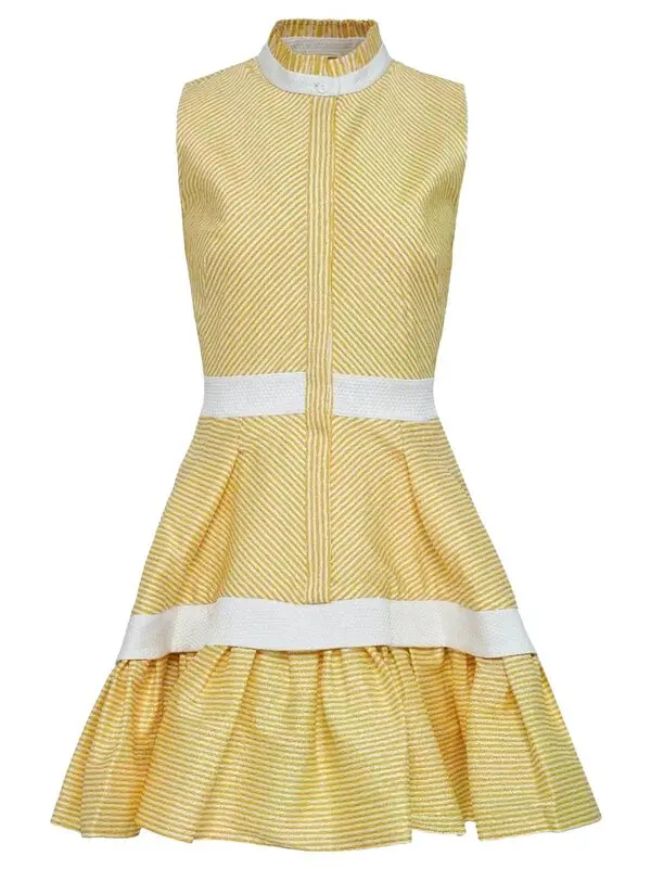 Alexis Natacha Stripe-paneled Dress - Yellow