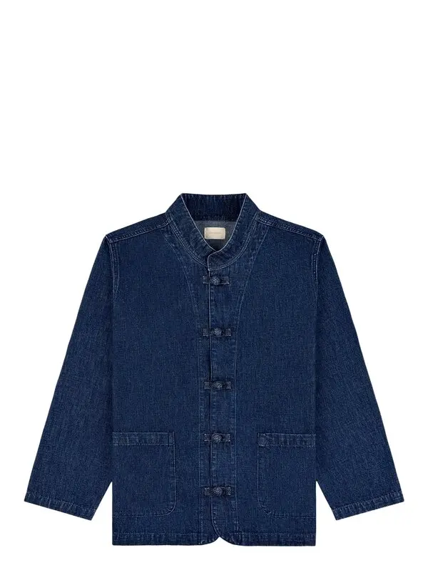 Aimé Leon Dore Denim Collarband Jacket - Blue