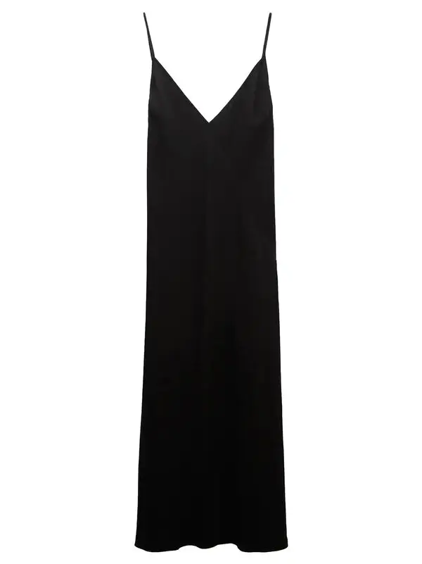 Rick Owens Viscose Slip Dress - Black
