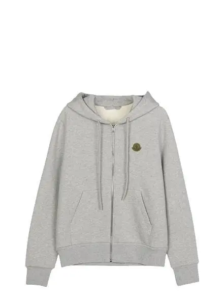 Moncler Hooded Zip-up Sweatshirt - Gray