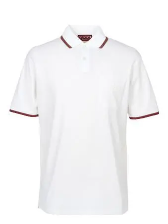 Gucci Collar Short Sleeve T-shirt - White