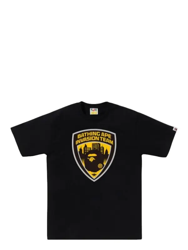 A BATHING APE Security Emblem Tee Shirt - Black