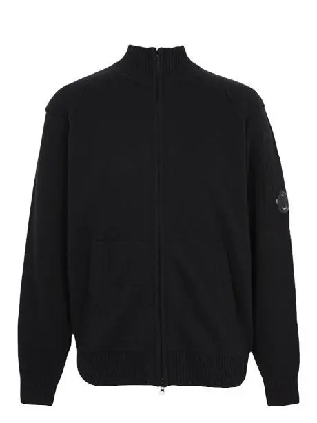 C.P. COMPANY Zip-up Cardigan - Black