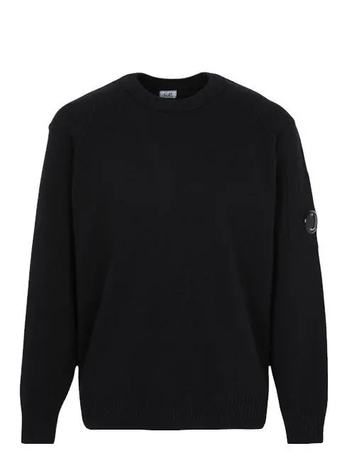 C.P. COMPANY Logo Sweater - Black