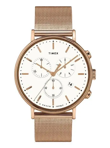 TIMEX Fairfield Chrono Goldtone Mesh Tw2t37200 - Stainless Steel