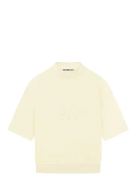 Fear Of God Athletics Heavy Jersey 3/4 Mock Tee Shirt - Pale Yellow