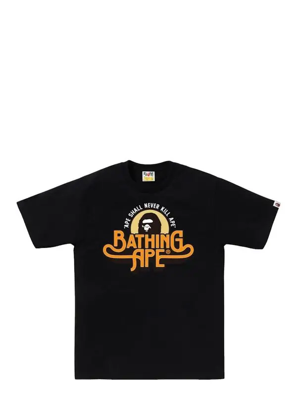 A BATHING APE Genuine Garment Logo Tee Shirt - Black