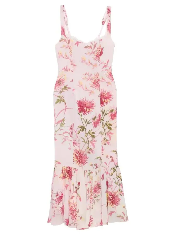 REFORMATION Irisa Floral-lace Dress - Pink