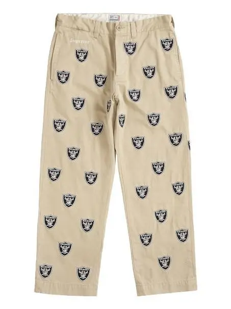 Supreme Nfl X Raiders X '47 Embroidered Chino Pant - Khaki