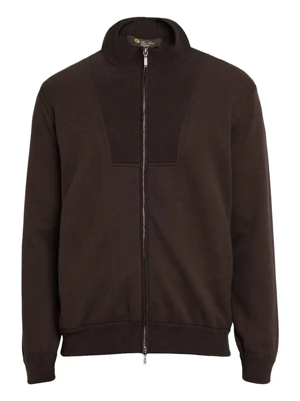 Loro Piana Whitney Full-zip Bomber Jacket - Vintage Brown