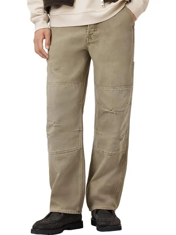 ALLSAINTS Mullen Carpenter Wide Fit Jeans - Light Ash Green