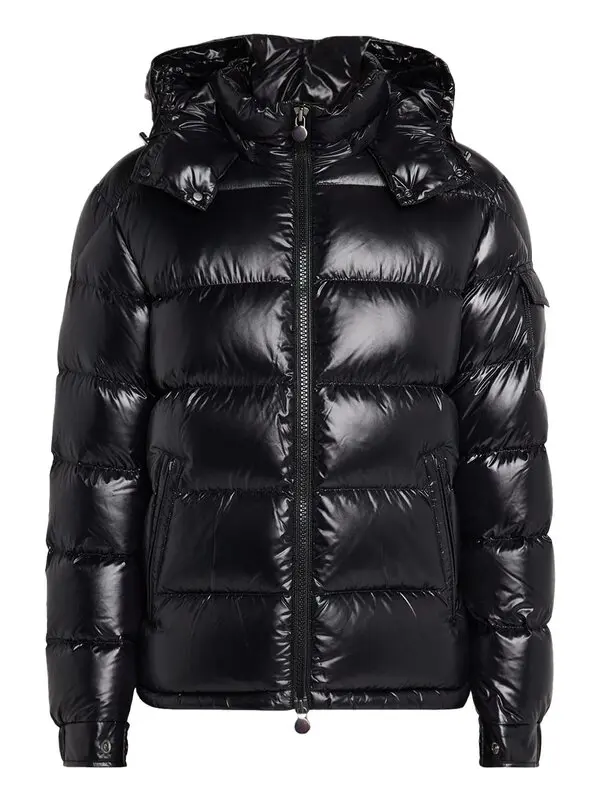 Moncler Maya Hooded Down Jacket - Black