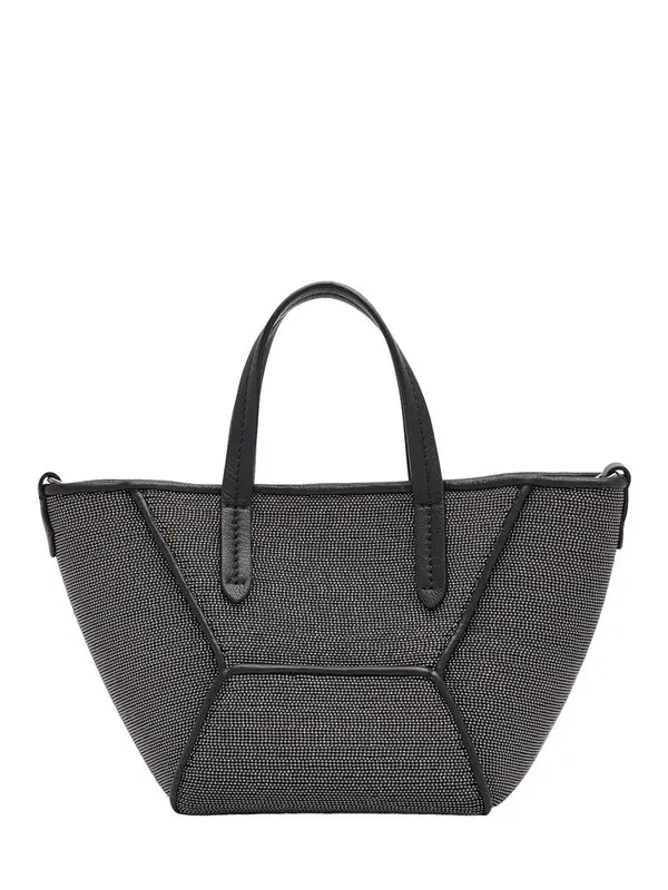 Brunello Cucinelli Mini Monili Leather Tote Bag - Ultra Black