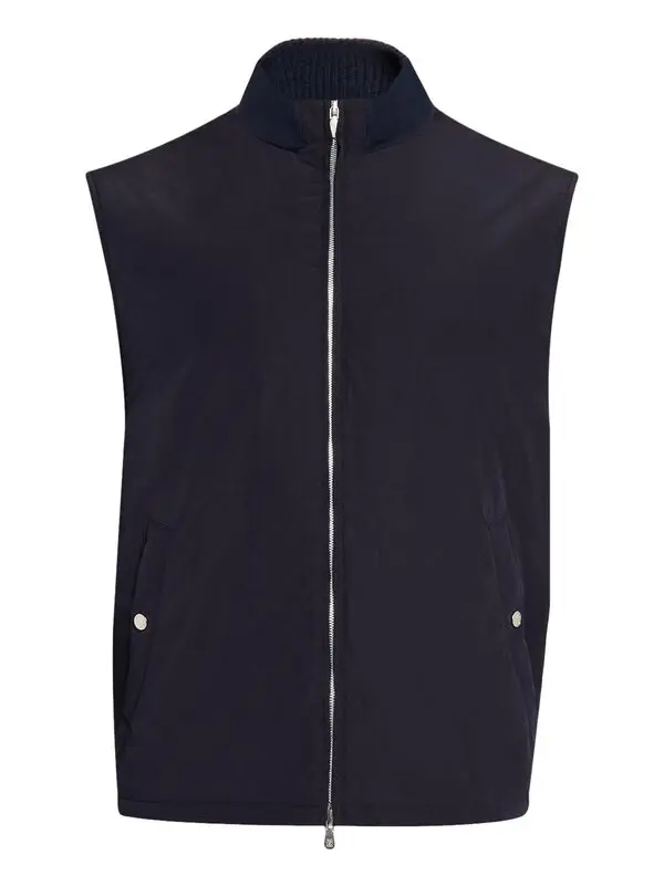 Brunello Cucinelli Full-zip Vest - Navy
