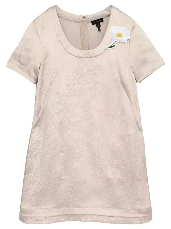 Marc Jacobs Flower-appliqué Dress - Neutrals