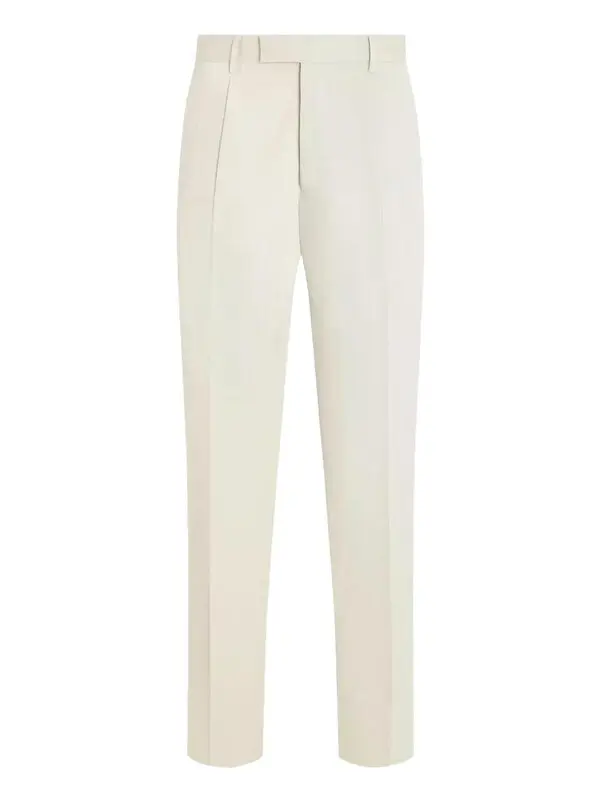 Zegna Tailored Pleated Trousers - White