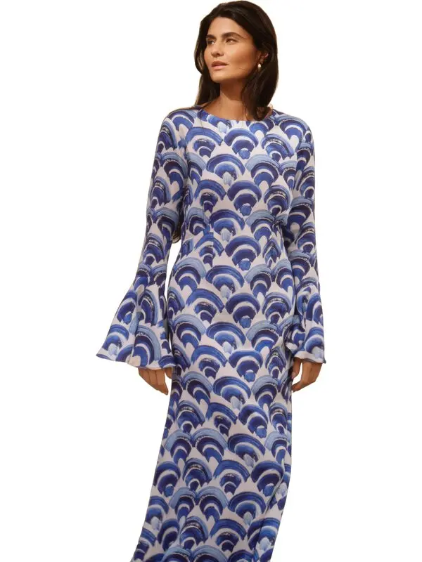 MandiBreeze Amabel Printed Maxi Dress - Blue