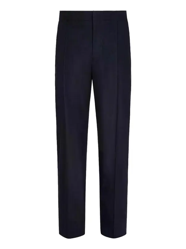 Zegna Pleated Tailored Trousers - Blue