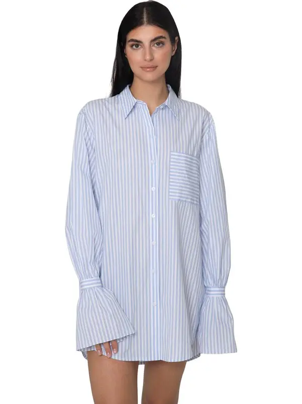 MandiBreeze Jules Striped Shirt - Blue