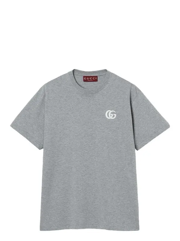 Gucci Cotton Jersey T-shirt With Embroidery - Grey