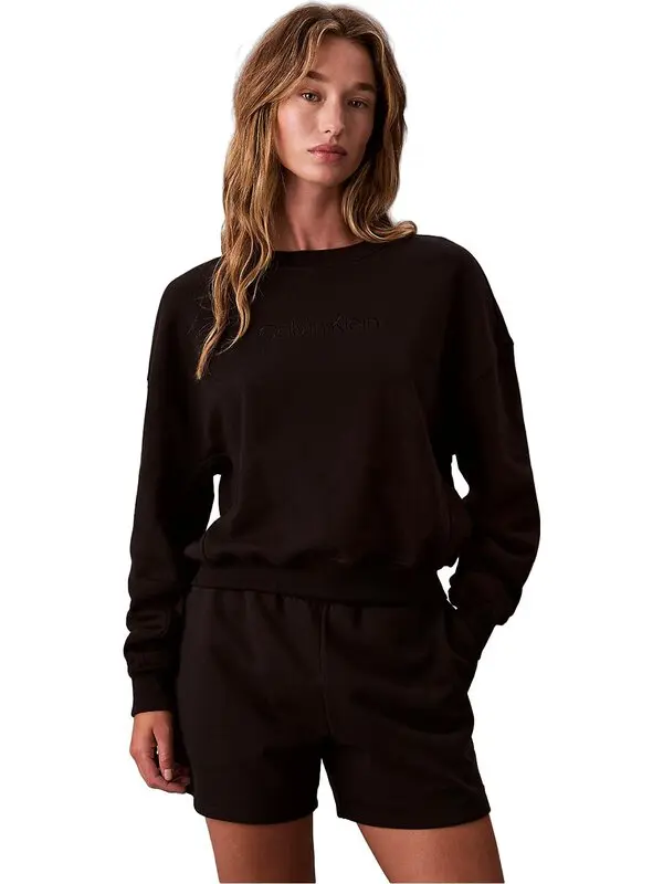 Calvin Klein Terry Lounge Relaxed Sweatshirt - Black