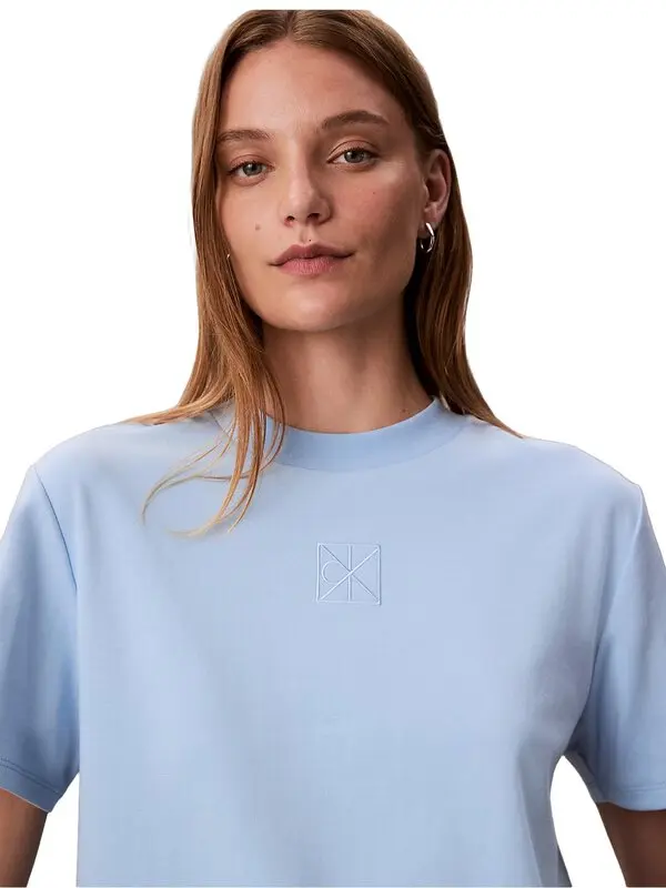 Calvin Klein Emblem Logo Graphic T-shirt - Powder Blue