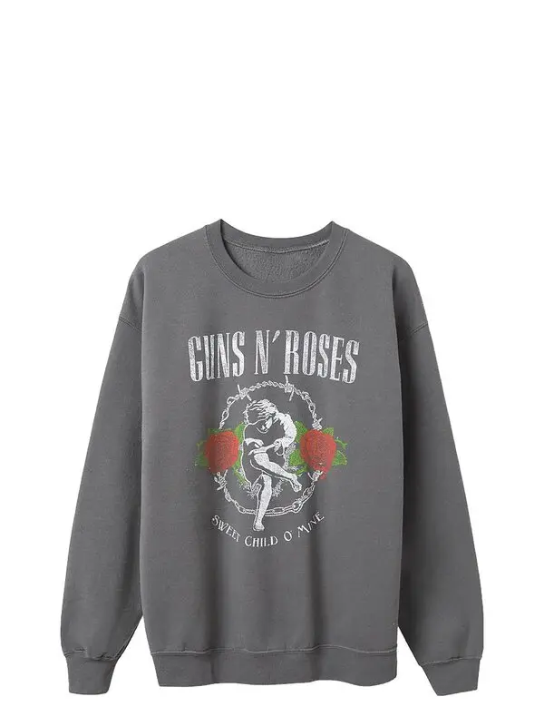 Junk Food Clothing Guns N' Roses "sweet Child O' Mine" Fleece Sweatshirt - Charcoal