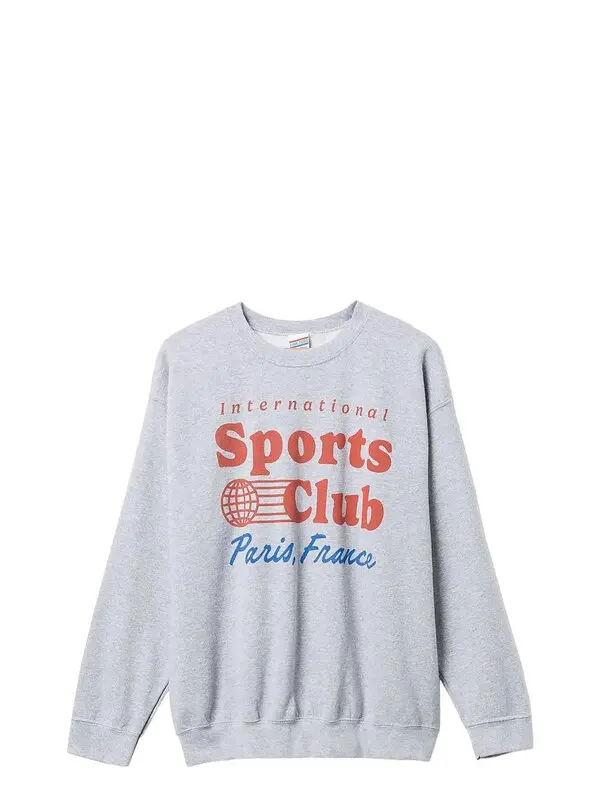 Junk Food Clothing International Sports Club Paris France Fleece Sweatshirt - Heather Grey