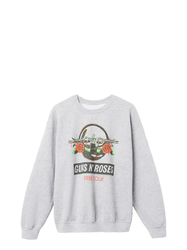 Junk Food Clothing Guns N' Roses 1988 Tour Fleece Sweatshirt - Heather Grey