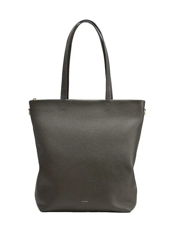 Cuyana Tall Easy Zipper Tote - Dark Olive