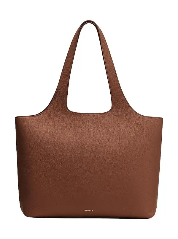 Cuyana System Zipper 16" Laptop Tote - Dark Chestnut
