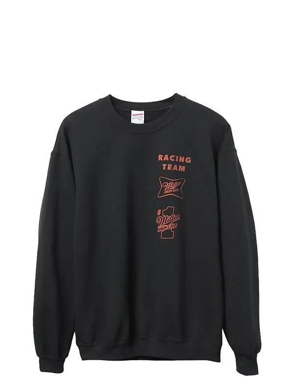 Junk Food Clothing Miller High Life Racing Pit Flea Market Fleece Sweatshirt - Black