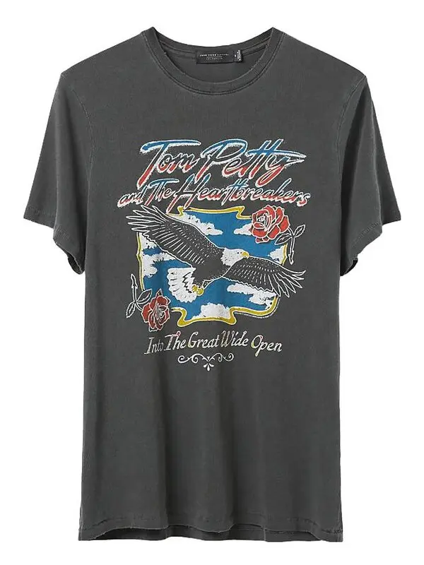 Junk Food Clothing Tom Petty Eagle Vintage Tee - Vintage Black