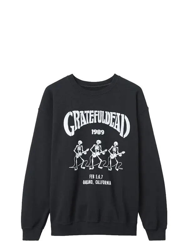 Junk Food Clothing Grateful Dead 1989 Flea Market Fleece Sweatshirt - Black