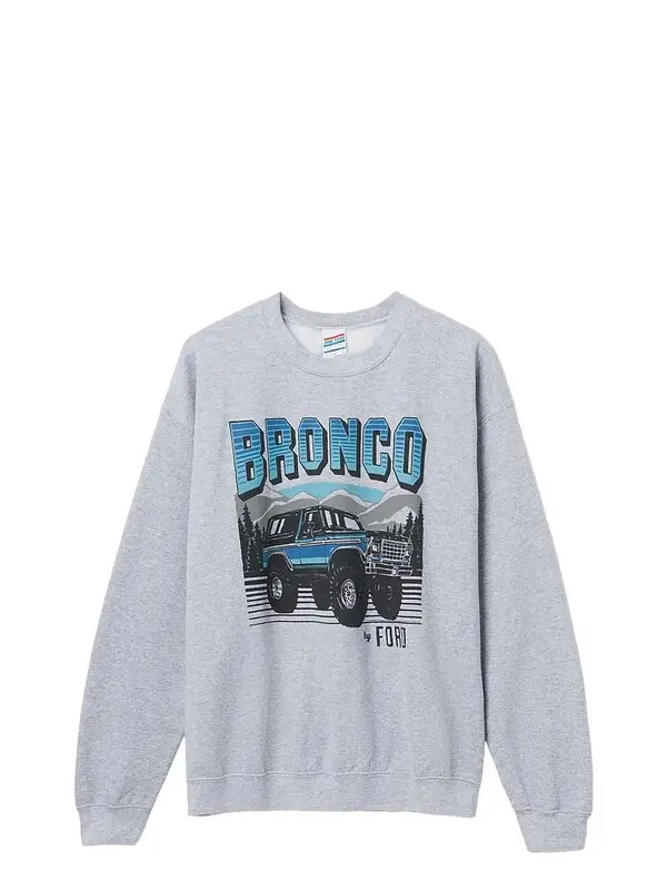 Junk Food Clothing Bronco Ford Flea Market Fleece Sweatshirt - Heather Grey