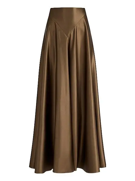 Altuzarra Ames Silk Skirt - Oak Moss