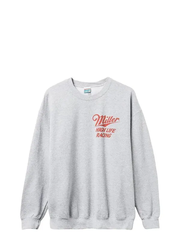 Junk Food Clothing Miller High Life Champ Fleece Sweatshirt - Heather Grey
